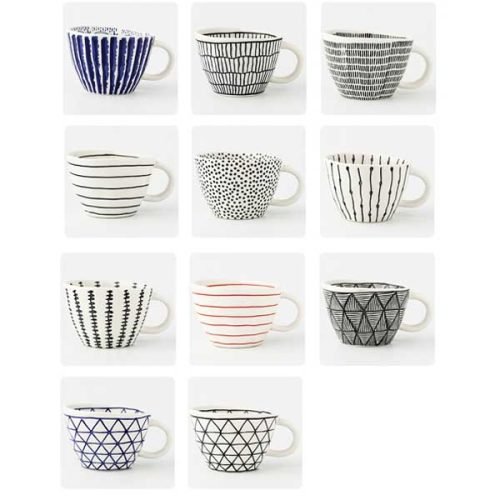 Handmade Creative Ceramic Coffee Mugs With Gold Handle - Homey Ceramic